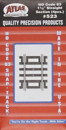 Atlas Code 83 1-1/2 Straight (4) - HO Scale Nickel Silver Model Train ...