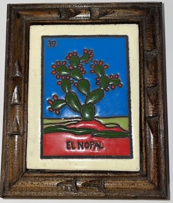 Mexican Loteria Tile Drink Coaster or Hung On Wall #39 El Nopal | eBay