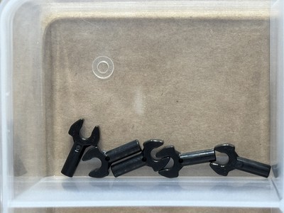 LEGO Parts - Black Bar 1L with Clip Mechanical Claw - No 48729b - QTY 5 ...