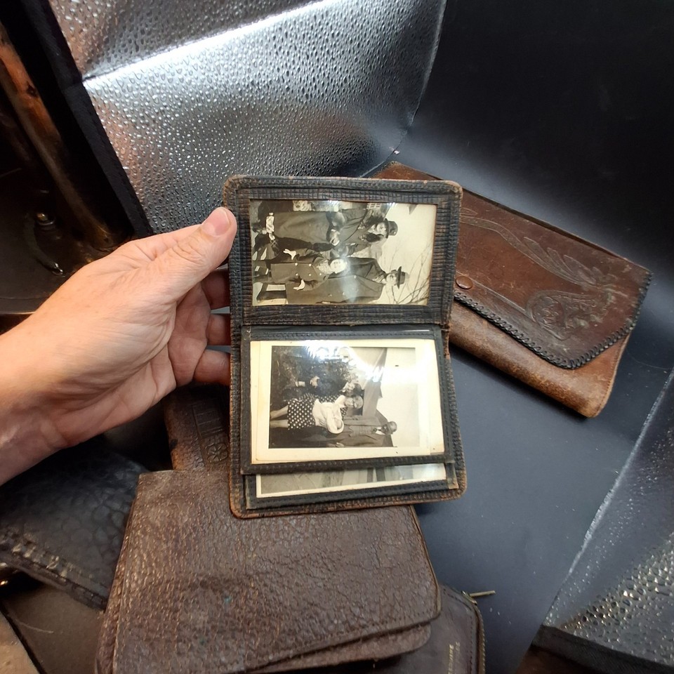 Antique Leather Wallets & Purse Bag Lot of 10 Some Tooled Circa ...