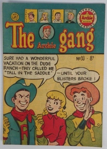 1955 The Archie Gang no.33 Archie Publications Australian comic ...