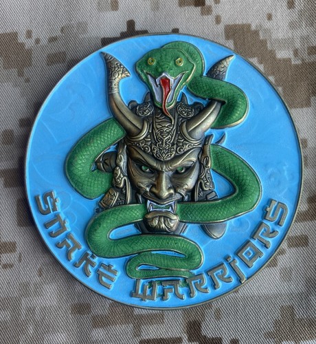 Navy Snake Skull Chiefs Mess LARGE POLICE Military USN SEAL SWCC ...