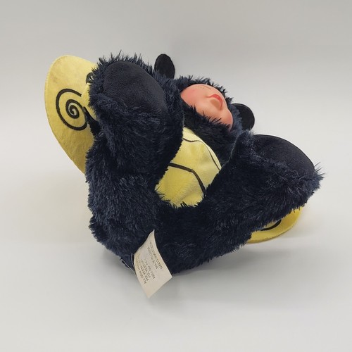 Megatoys Baby Bee Plush Doll 9" Black Yellow Stuffed Animal Toy Hard ...
