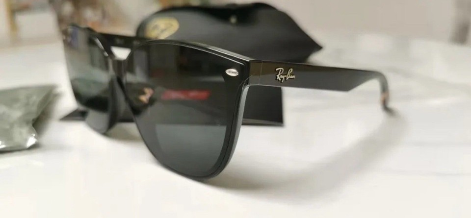 RAY BAN RB4458D 601 87 Black Dark Grey Unisex 65 mm Sunglasses | eBay