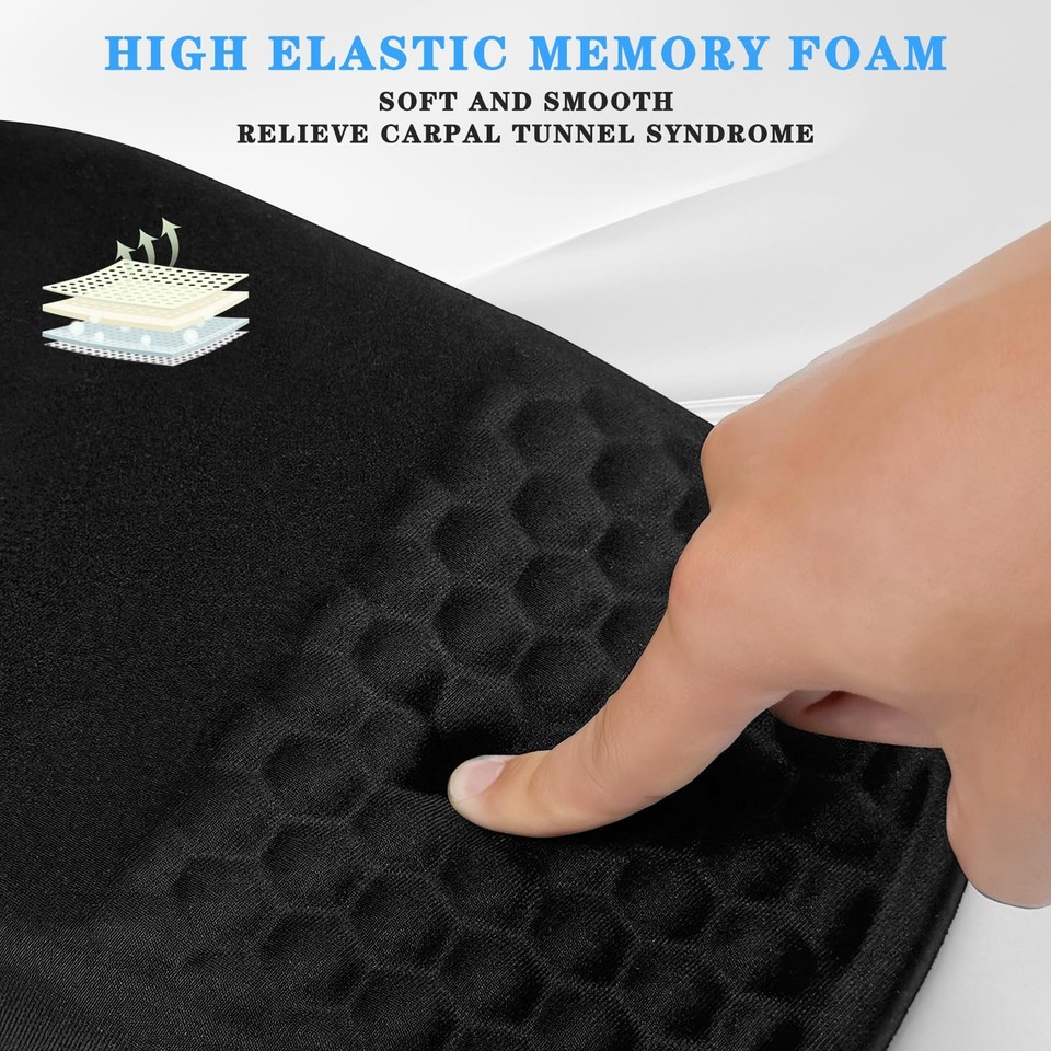 Ergonomic Mouse Pad Wrist Support, with Memory Foam Massage Bulge&Non ...