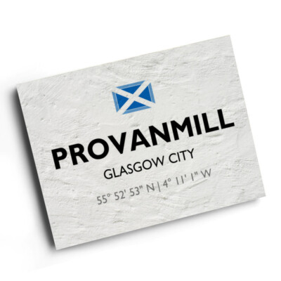 A4 PRINT - Provanmill, Glasgow City, Scotland - Lat/Long NS6367 | eBay UK