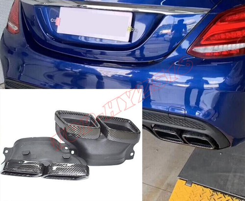 FIT for Mercedes Benz C E S AMG C63 GLE E63 S63 Rear Exhaust Tips ...