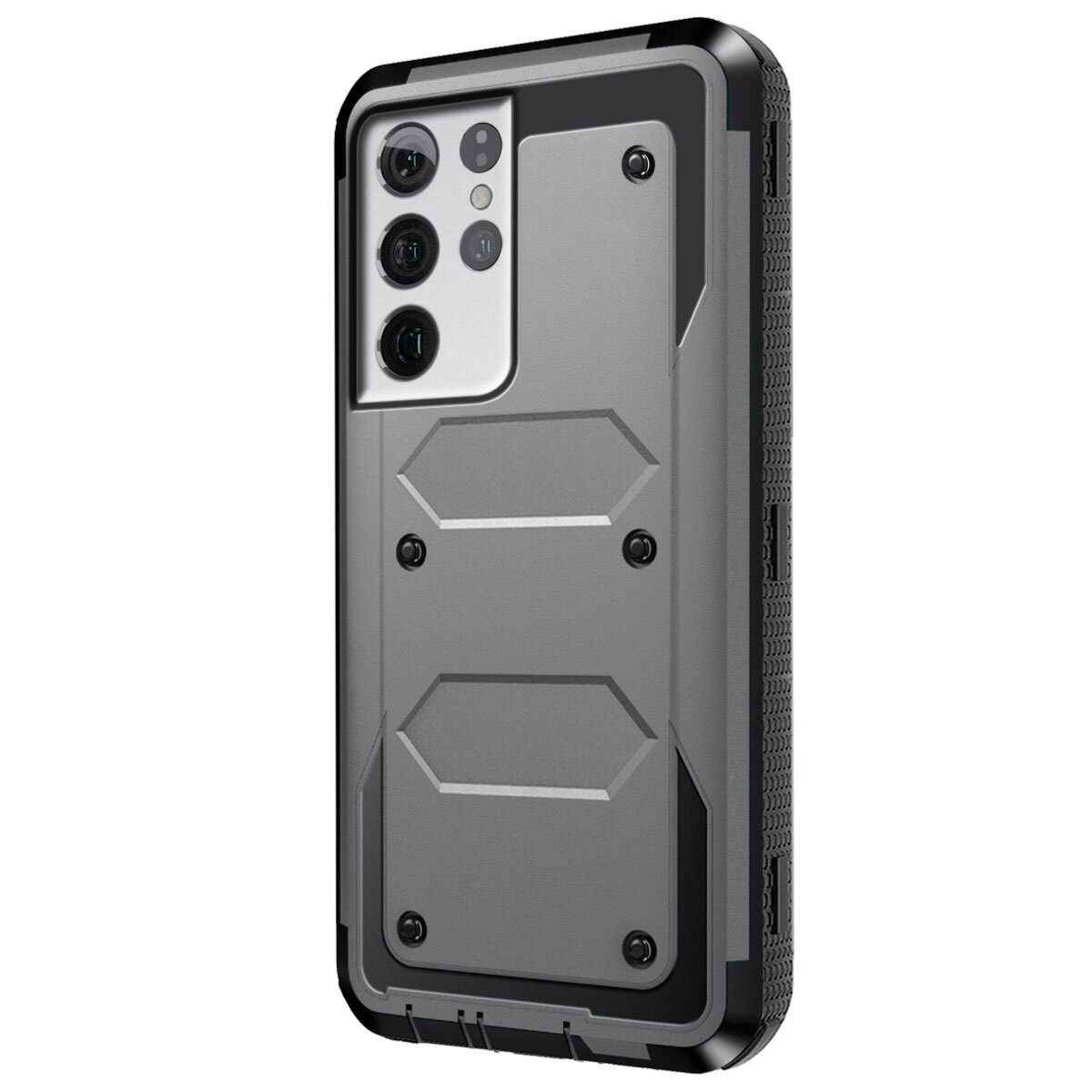 Hybrid Rugged Hard Protective Phone Case Cover + Tempered Glass Screen ...