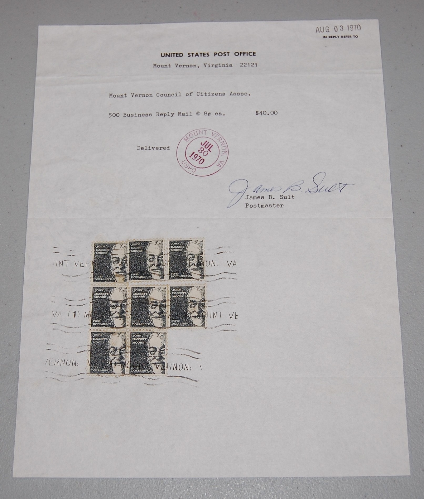 US Postage Due Bills Or "top Of Stack" Sheets: Types Of Stamps? - Stamp ...