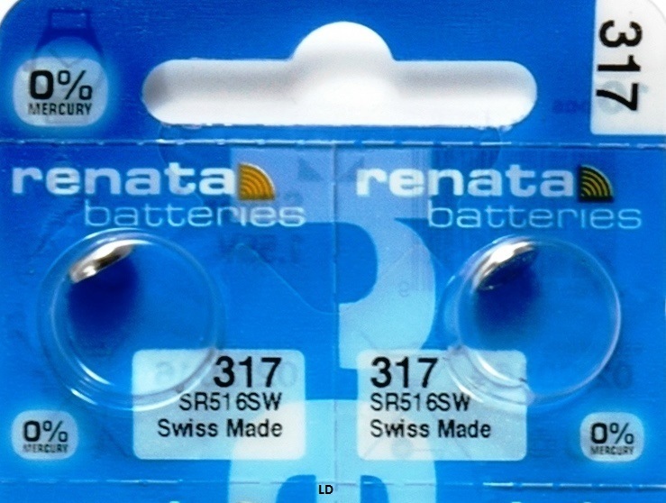 317 RENATA SR516SW SR516W WATCH BATTERIES New packaging Authorized ...