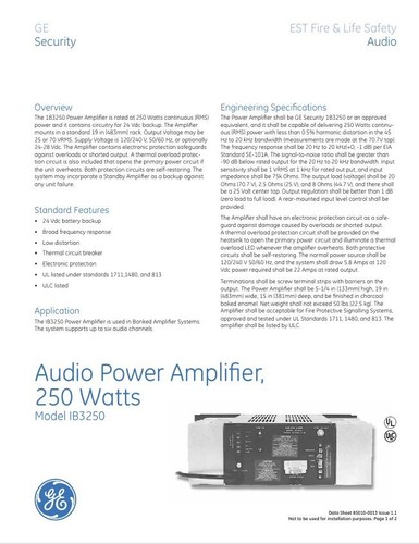 Dukane Starcall 1B3250 250 Watt Audio Amplifier NIB Free ship Cont US ...