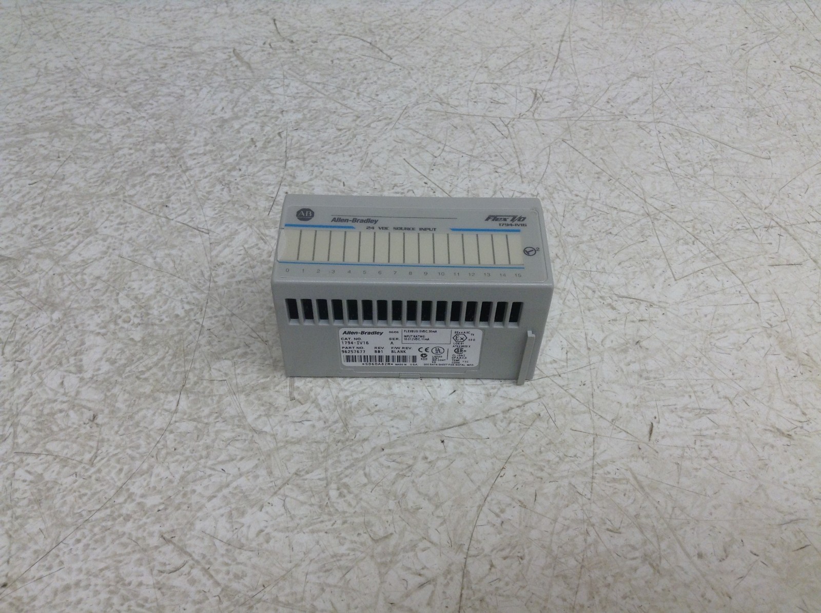 Allen Bradley 1794-IV16 Flex I/O 24 VDC 16 Input Module Ser A Rev B01 ...