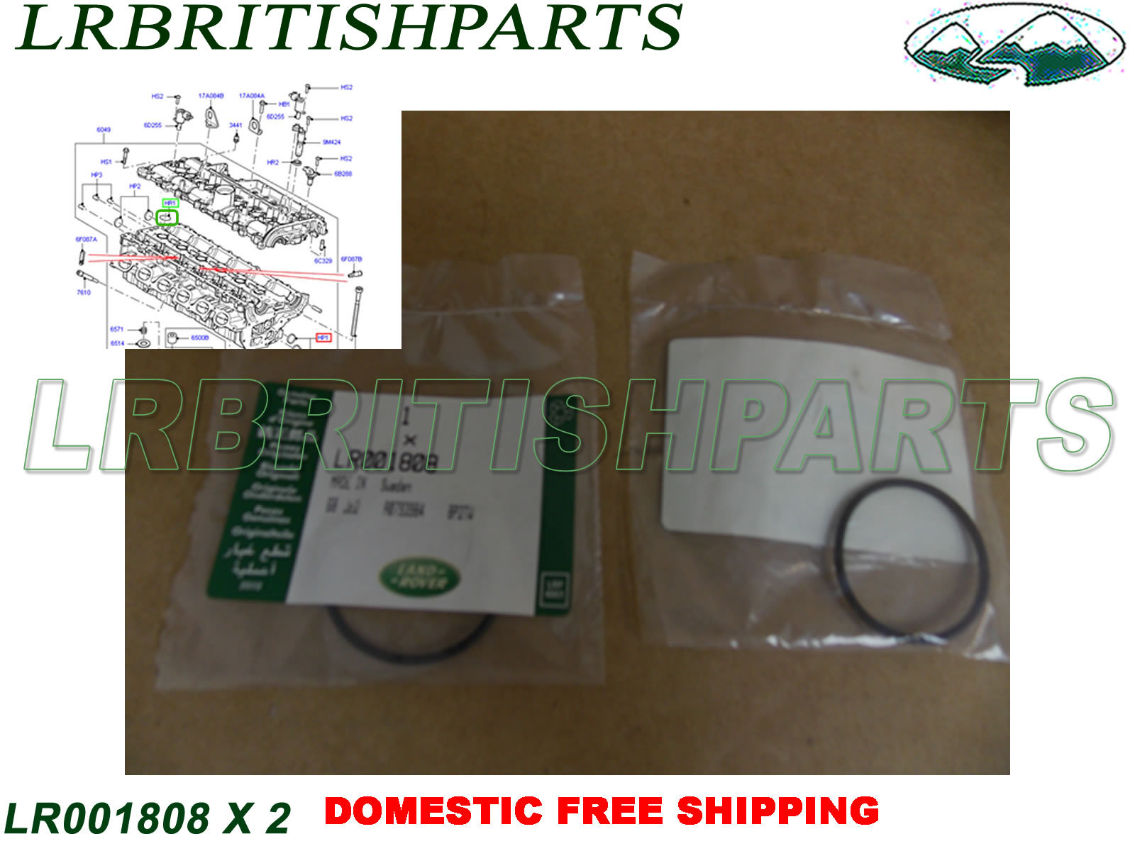 LAND ROVER CYLINDER HEAD O'RING 33x2MM LR2 SET OF 2 OEM NEW LR001808 | eBay