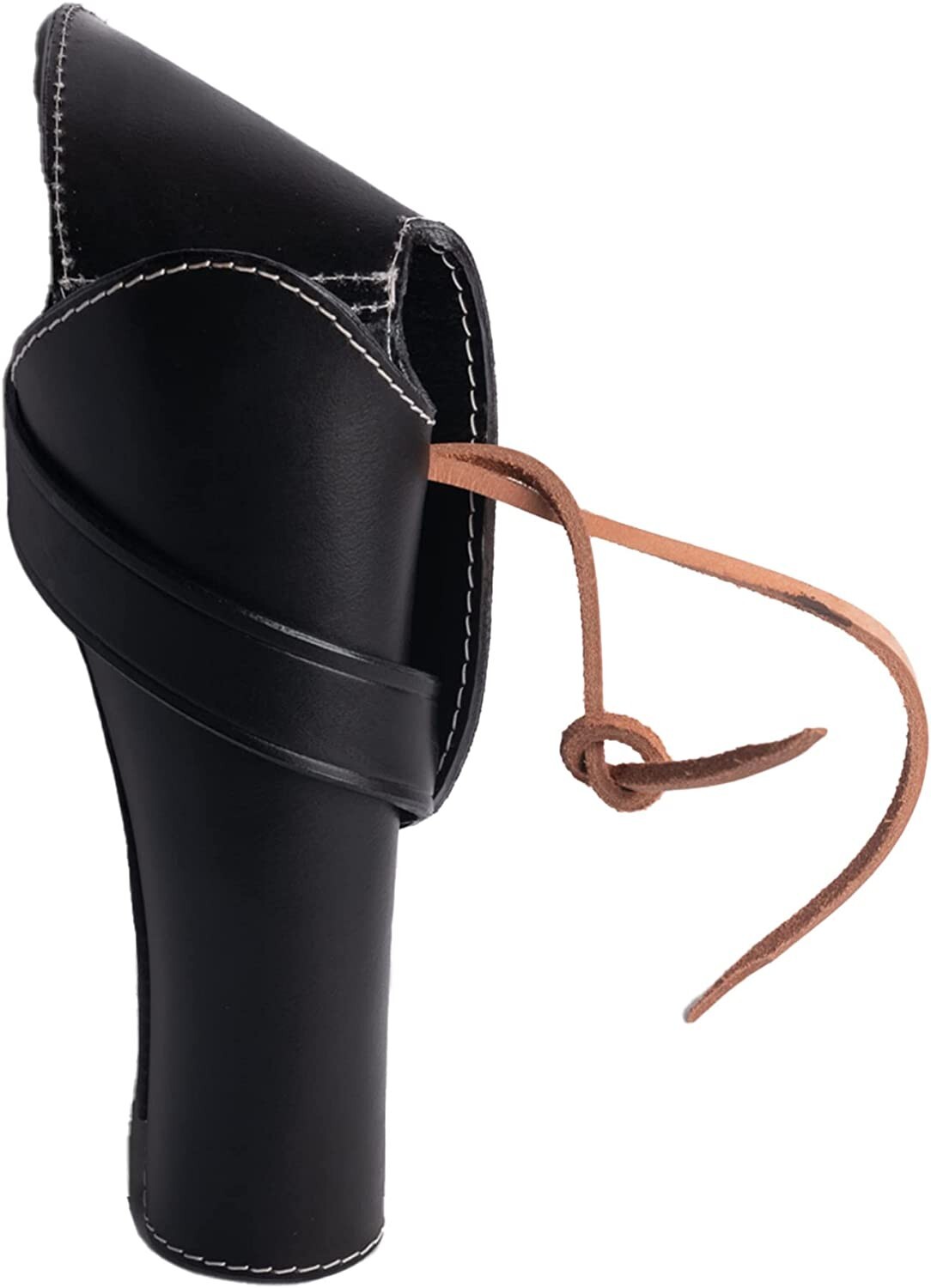 Leather Western Plain Black Right Hand Cross Draw Gun Holster fit 4"-6 ...