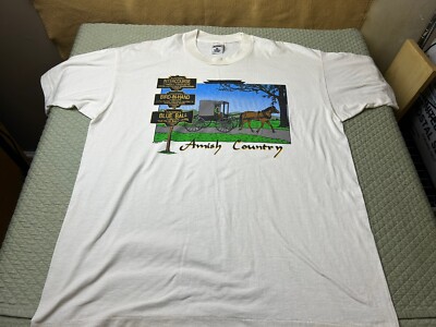 Vintage Men’s Pennsylvania Amish Country T-Shirt Size XL Blue Ball ...