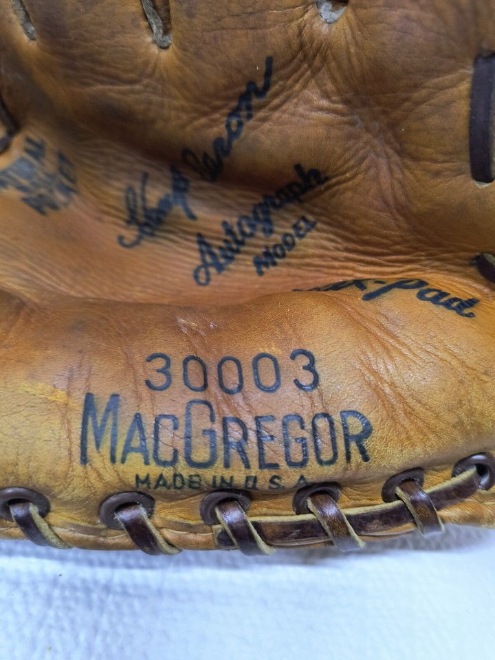 Vintage Rare Macgregor 30003 Hank Aaron Autograph Model Flex Pad RHT ...