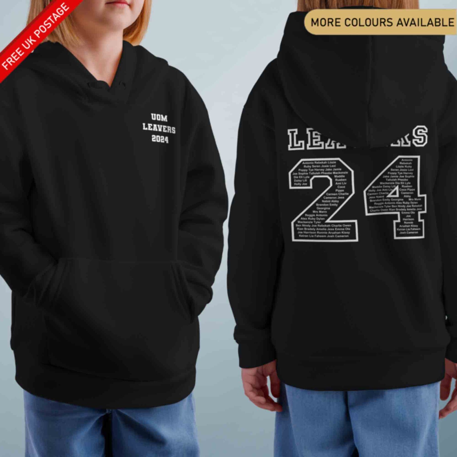 CUSTOM Leavers 2024 Hoodie Primary School Hoodie College University ...