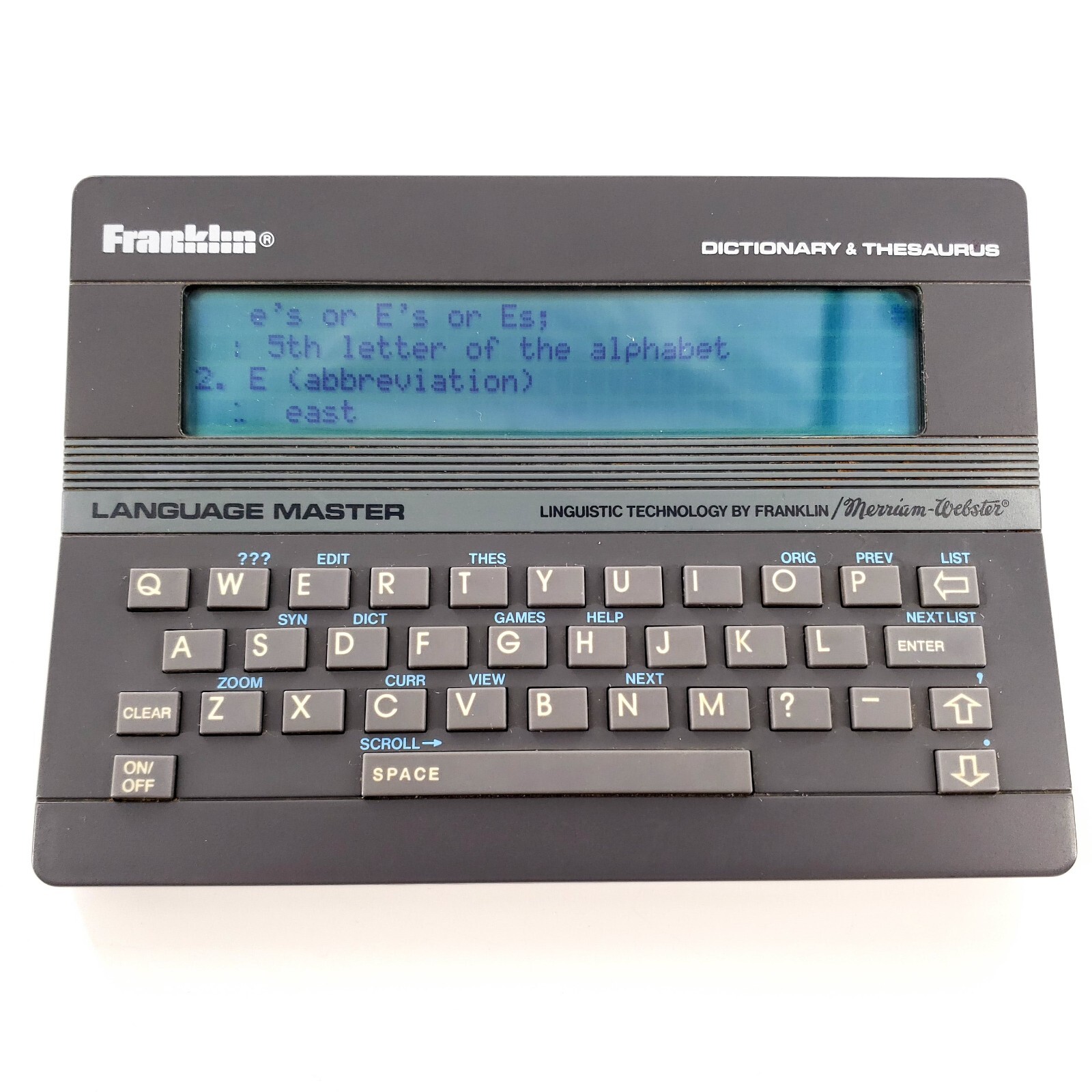 Franklin Language Master LM-2000B Dictionary Thesaurus Spellblaster II ...