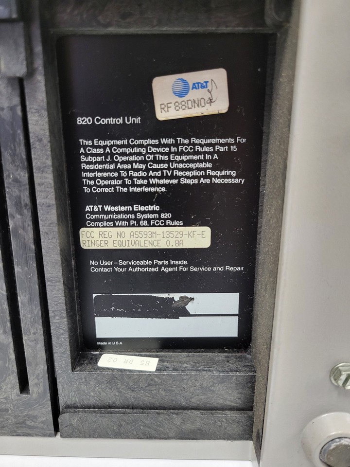 AT&T Model 820 Merlin Phone System Control Unit Parts (Power Light) | eBay