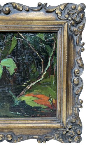 JUAN RIMSA BOLIVIA ABSTRACT EXPRESSIONIST JUNGLE LANDSCAPE ANTIQUE OIL ...