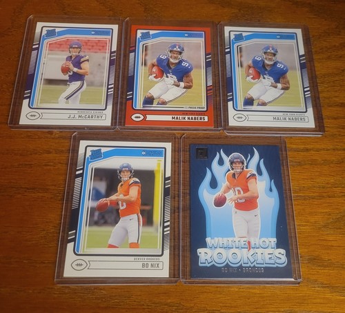 2024 Donruss Bo Nix #WH9 White Hot Rookies. Malik Nabers. Ricky ...