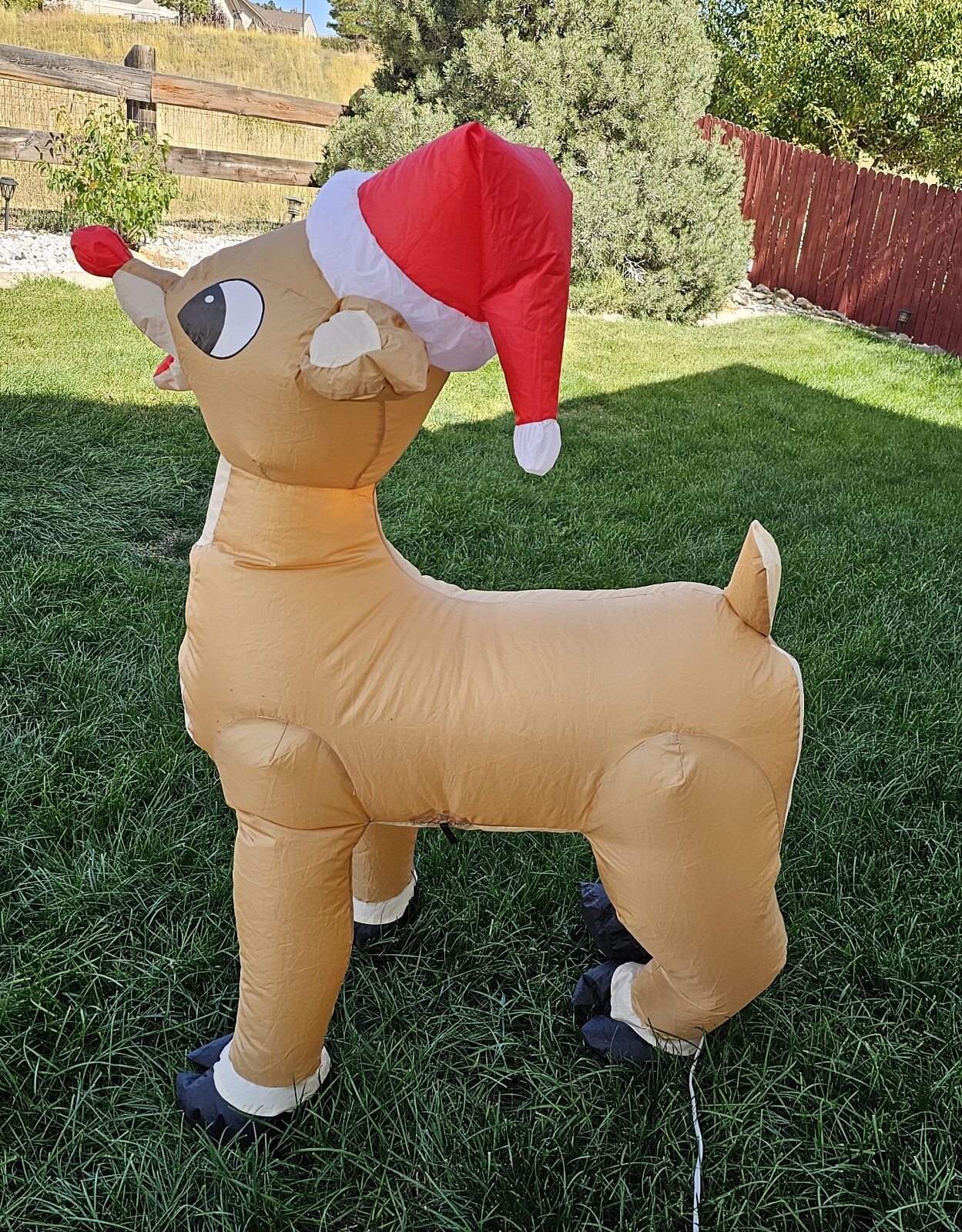 Gemmy Airblown Inflatable Christmas Rudolph The Red Nosed Reindeer 4 Ft ...