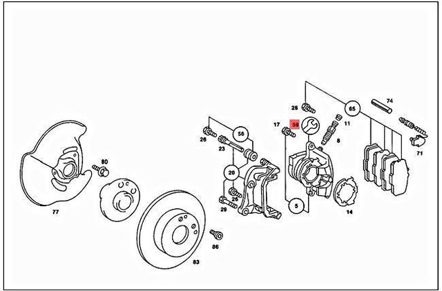Genuine Mercedes-Benz Caliper Overhaul Kit 0004200244 OEM for sale ...