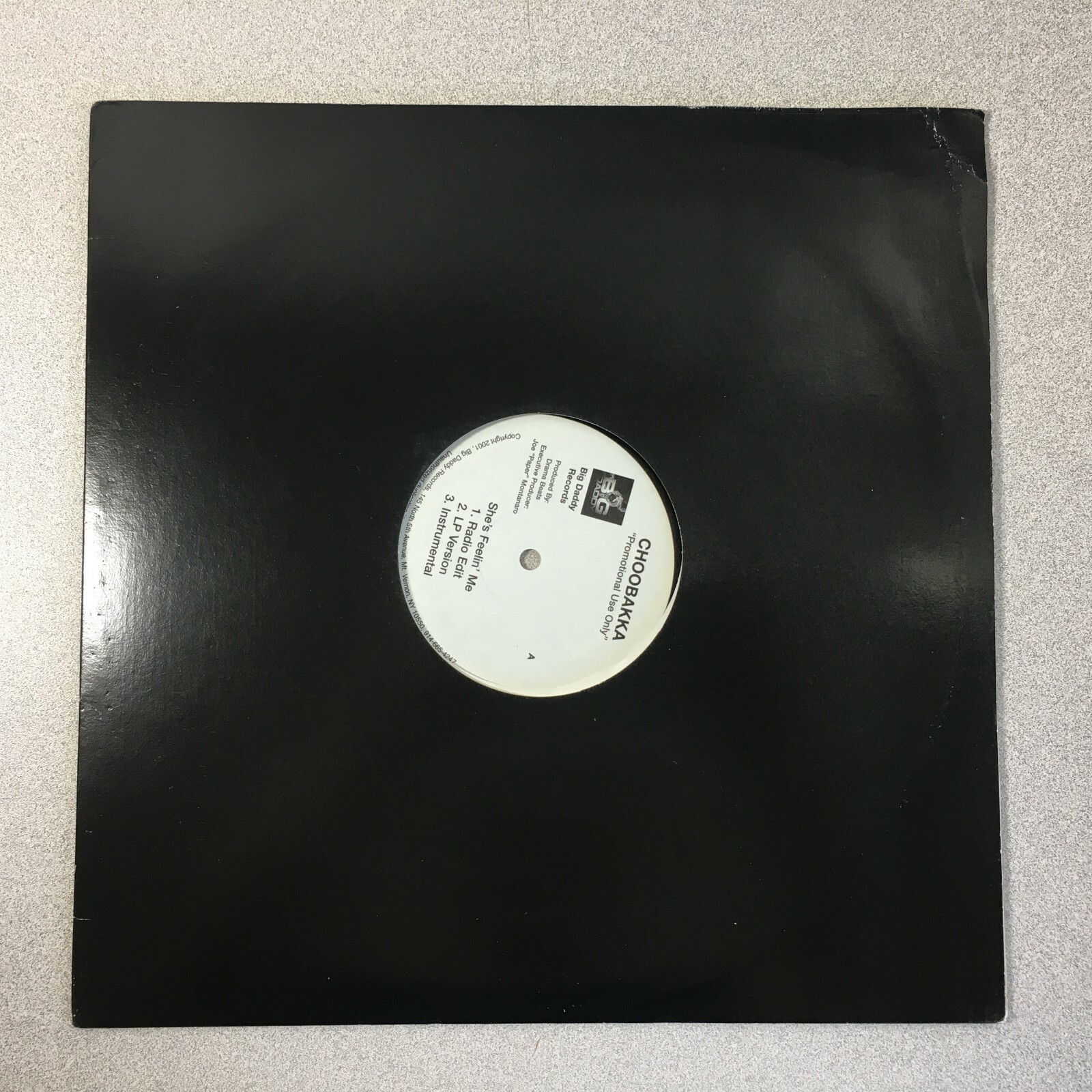 Choobakka Shes Fellin' Me Vinyl LP 2001 Big Daddy Promo Record Hip Hop ...