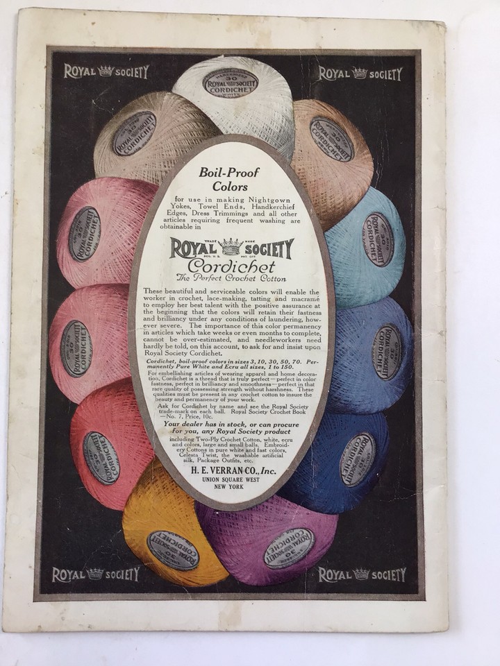 Original Home Needlework Magazine May 1916 Embroidery Crochet Tatting ...