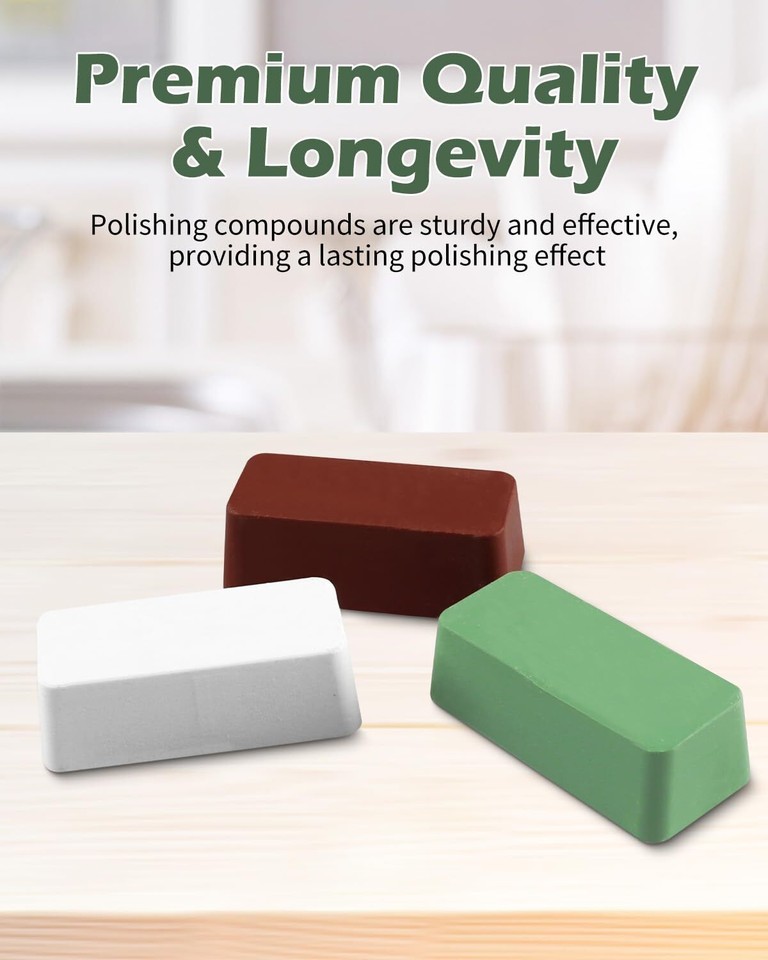 12 Oz. Buffing Polishing Compound Kit 3Pcs Metal Polish- Red Jewelers ...