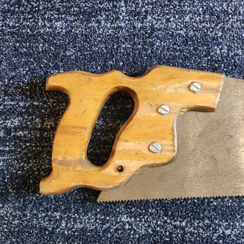 Vintage Disston D-23 Hand Saw with 26” Blade Wood Handle Wheat Pattern ...
