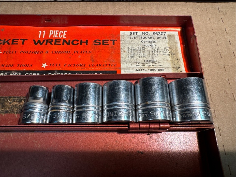 Indestro Tools Duro Chrome USA 17pc 3/8” Socket Ratchets Set S6307 ...