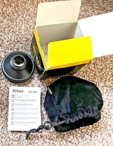VGC BOXED Nikon Wide Converter Lens WC-E63 0.63X For COOLPIX 4300 4500 ...