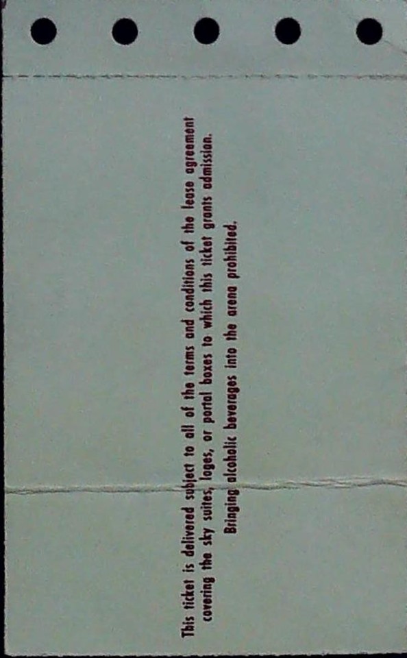 Jerry Garcia Band Ticket Stub USAir Arena Landover Maryland Suite Seat ...