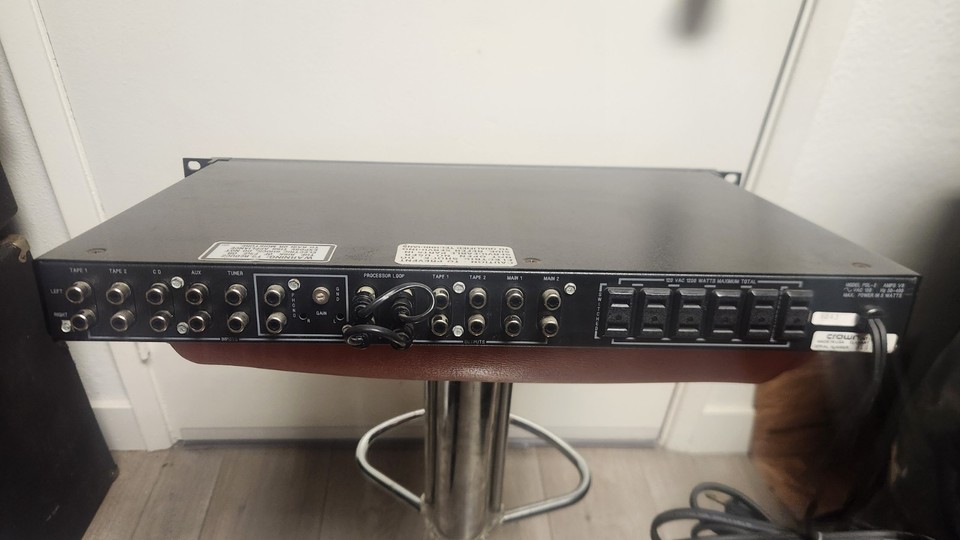 Crown PSL-2 Straight Line Stereo PreAmplifier PreAmp Pre Amplifier Amp ...