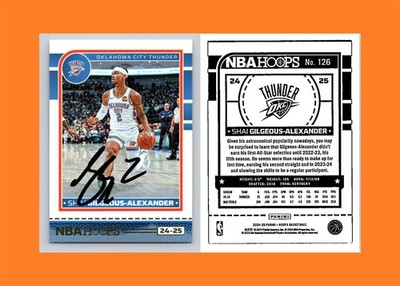 SHAI GILGEOUS ALEXANDER 2024 NBAHOOPS Autograph card Authentic ...