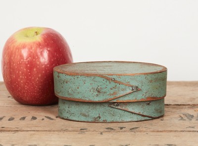 RARE 19TH C NEW ENGLAND MINIATURE PAINTED OVAL BENTWOOD PANTRY BOX | eBay