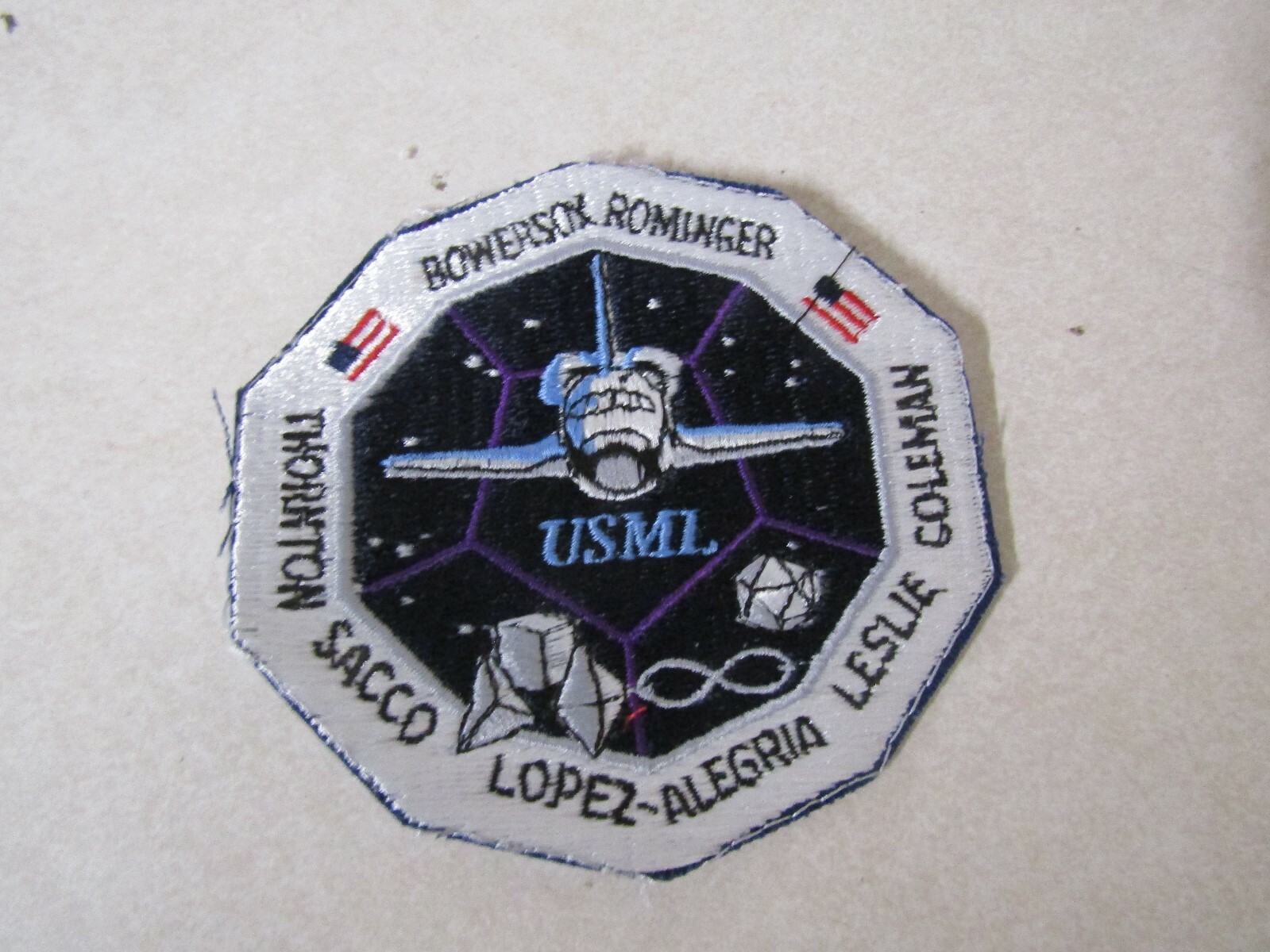 MILITARY PATCH COLORED SEW ON OLDER VINTAGE SPACE ROCKET USML LOPEZ ALEGRIA SACC | eBay