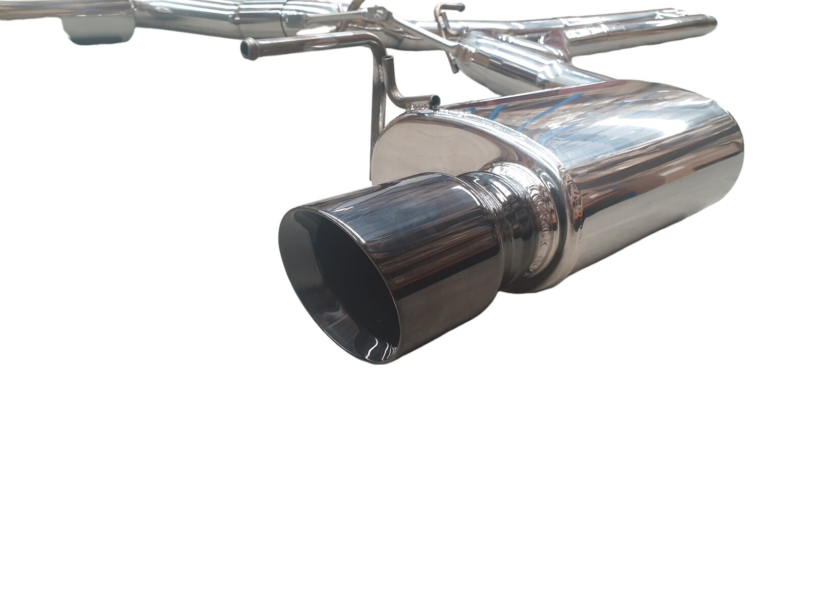 CAT BACK EXHAUST for FORD MUSTANG 2015-17 3 INCH H PIPE BLACK TIPS V8 ...