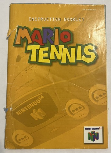 Mario Tennis - Nintendo 64 N64 - Authentic Manual / Instruction Booklet ...