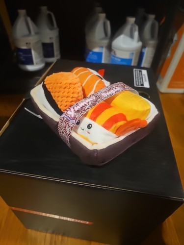 Yummy Sushi Dog Toy Set Plush with Squeakers Vibrant Life Cozy Buddy ...