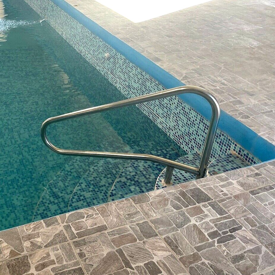 KUAFU Stair Rail In-Ground Swimming Pool Stainless Steel Ladder Step ...