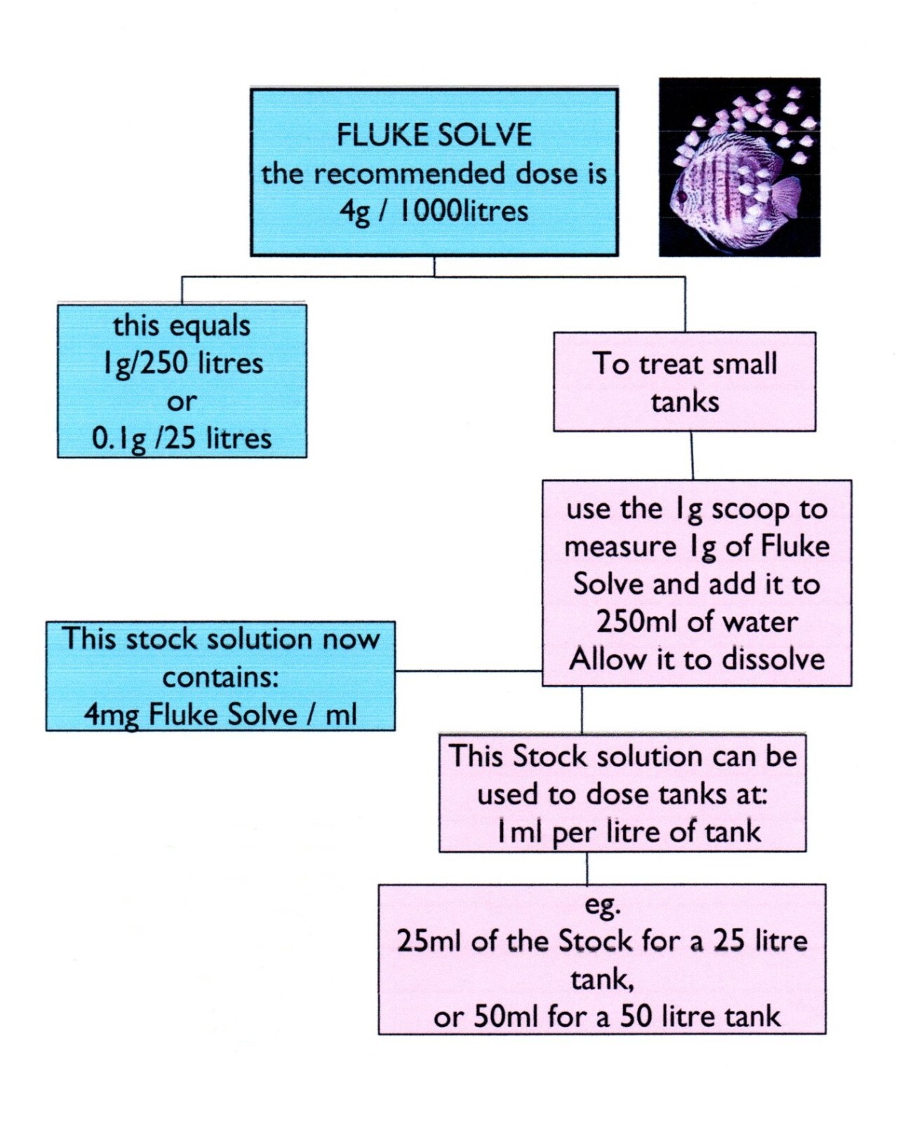 Vetark Fluke Solve 10g Praziquantel Aquarium fish Wormer Plus Parasite ...