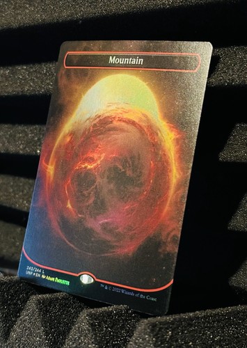Mountain 243/244 FOIL NM - Borderless Land Unfinity - Magic The ...