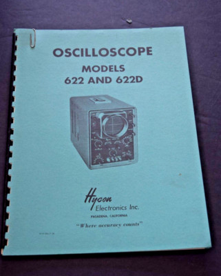 Vintage Hycon Model 622/622D Oscilloscope Instruction Manual | eBay