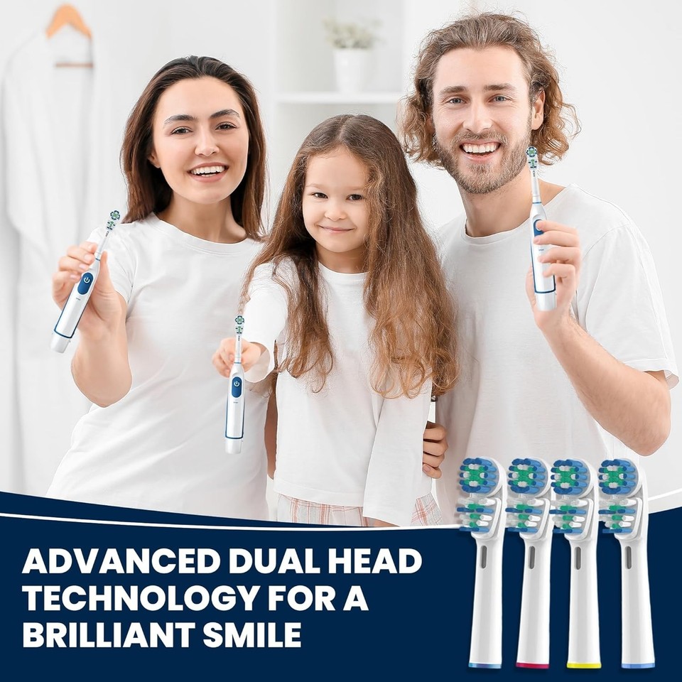 Compatible with Oral-B Dual Clean Replacement Electric Toothbrush Head ...