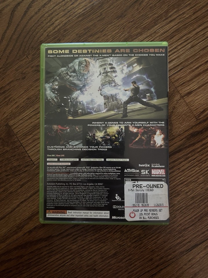 Activision X-Men: Destiny Xbox 360 w/ Case & Manual T-Teen Action | eBay