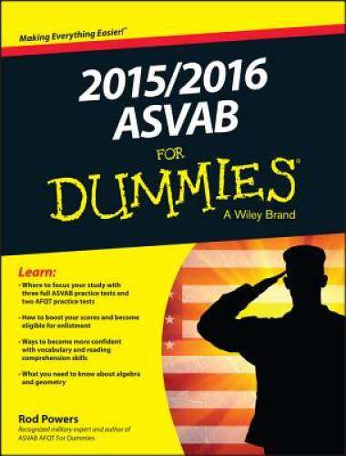 2015 / 2016 ASVAB For Dummies - Paperback By Powers, Rod - VERY GOOD ...