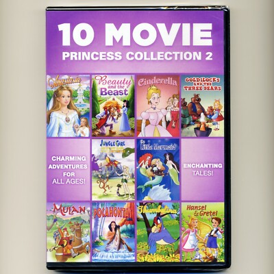 10 Movie Princess Collection 2, new DVDs children fairy tales Anastasia ...