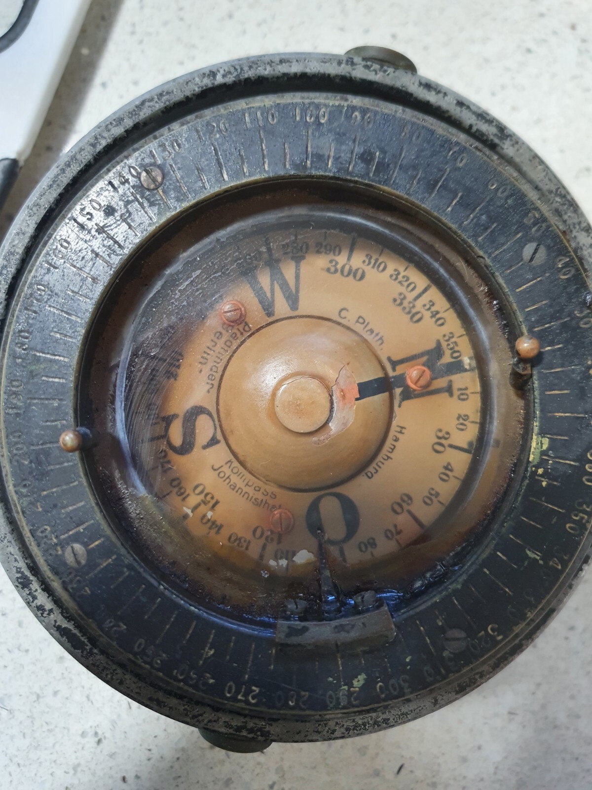 Compass, WW1, Rare Relics, Treasure, C. Plath German Aircraft ...